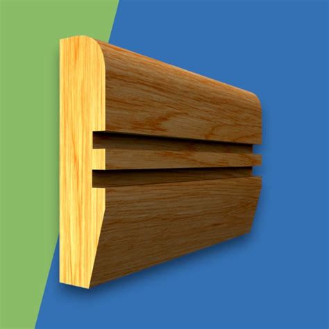 Chamfered Square Grooved 2 Oak Dado Rail