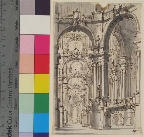Attributed To Giovanni Battista Natali Iii Design For Stage Set The
