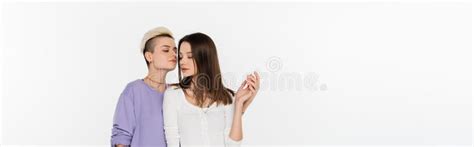 Bellas Lesbianas Con Ropa Elegante Casual Foto De Archivo Imagen De