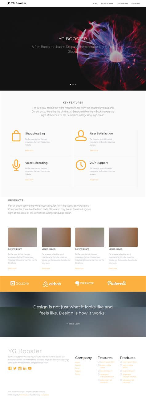 YG Booster Bootstrap Based Drupal 8 Theme Drupal Org