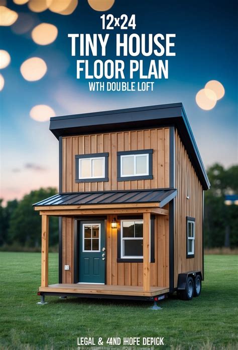 12x24 Tiny House Floor Plans With Double Loft Optimal Design For