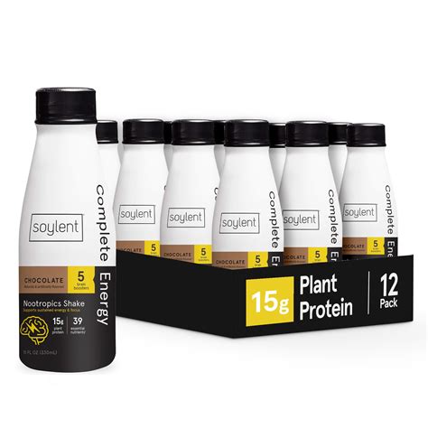 Soylent Complete Energy 15g Complete Protein ITL1 15 Brain Boosting Nutrients 100mg Caffiene