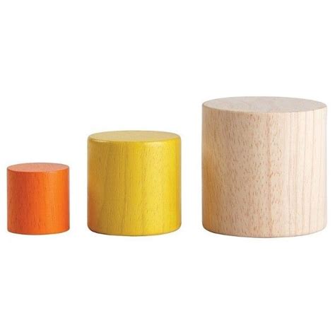 Cylindres en Bois sensoriels Volumes imbriqués PlanToys Ekobutiks