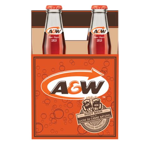 Aandw Soft Drink Root Beer Glass 4 X 341 Ml Bottles Voilà Online