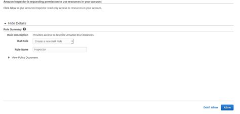 AWS Inspector Security Assessment Service