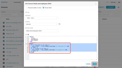 Using Jinja Templates In Bi Builder