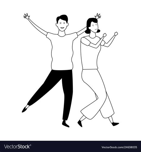 Two Women Friends Cartoon In Black And White Vector Image