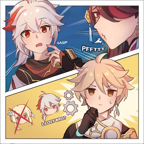﻿meanwhile Aether Genshin Impact Genshin Impact Comics Aether