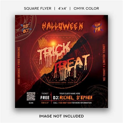 Premium Psd Trick Or Treat Poster Template
