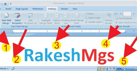 How To Use Mailing Menu In Ms Microsoft Office Word 2007 Full Hindi