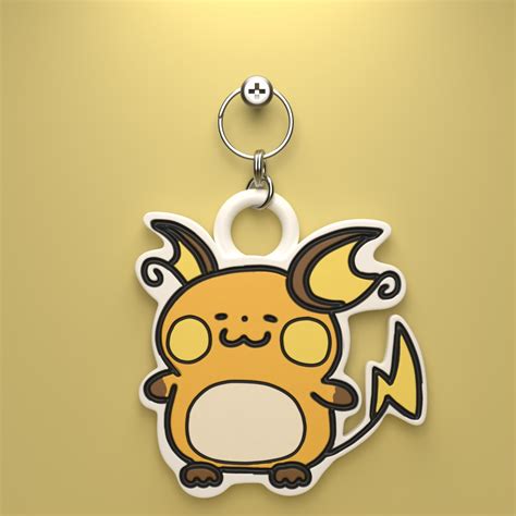 Stl File Pokemon Chibi Pichu Pikachu And Raichu Keychain Easy Print