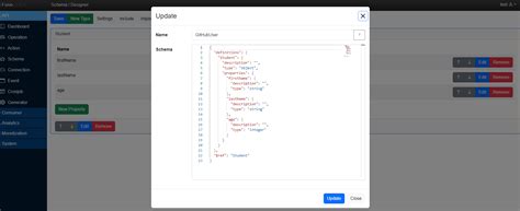 Create Schema Fusio