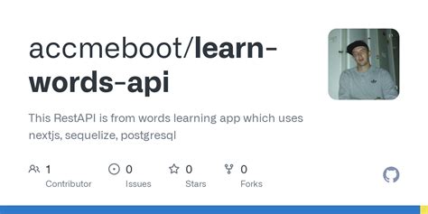 Github Accmebootlearn Words Api This Restapi Is From Words Learning