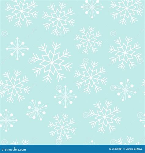 Snowflake Seamless Pattern Stock Vector Illustration Of Banner 35378281