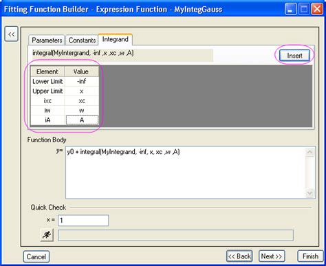 Help Online Tutorials Fitting With Integral Using Labtalk Function
