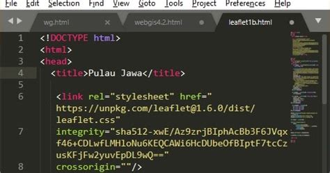 bagus gis cara menulis program webgis menggunakan leaflet