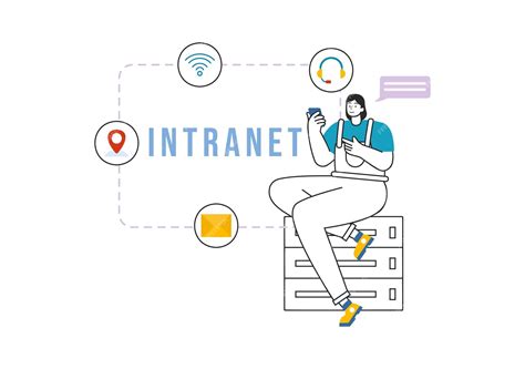Premium Vector Intranet Internet Network Connection Technology Vector Illustration To Share