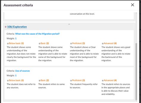 Criteria Based Assessment