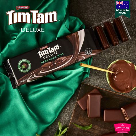 Arnotts Tim Tam Deluxe Dark Choc Mint 175g Wonderfulmomlk
