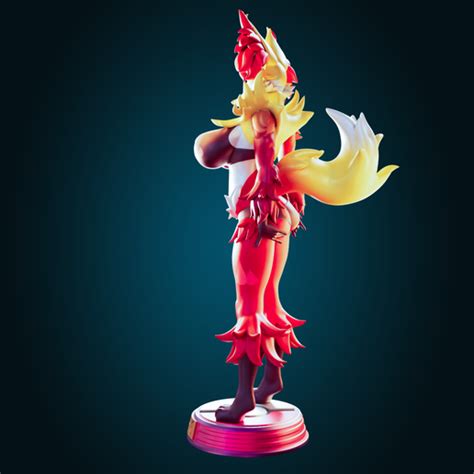 🐉 Delphox Thicc Pokemon Mommy 3d Print Model・ 3d File For ・cults