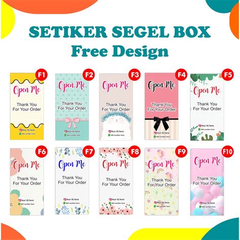 Jual Stiker Segel Box Stiker Stiker Produk Stiker Label Shopee Indonesia