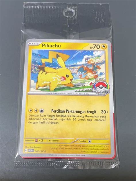 ピカチュウ プロモ Wcs2023 インドネシア語 世界大会 海外限定イラスト ポケモンカード 040sv P Pikachu リザードン