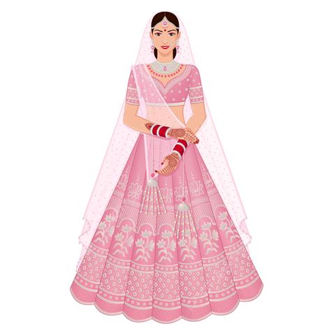Lehenga Ve Mücevher Giyen Hintli Gelin Lehenga Ve Mücevherat Hint