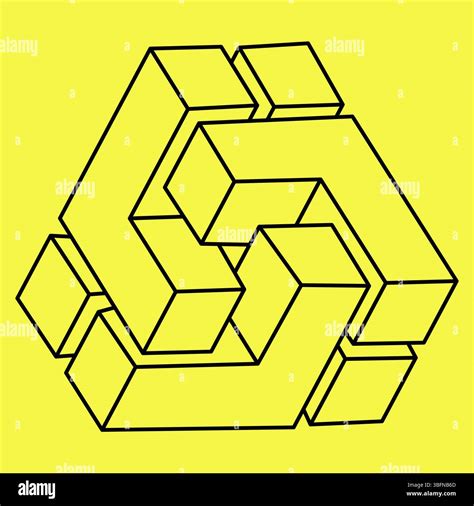 Impossible Shapes Sacred Geometry Figures Optical Illusion Abstract Eternal Geometric Object