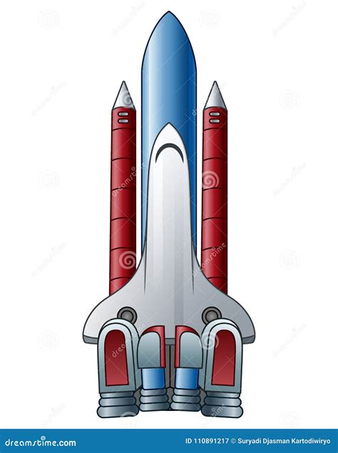 Space Shuttle On White Background Stock Vector Illustration Of Design
