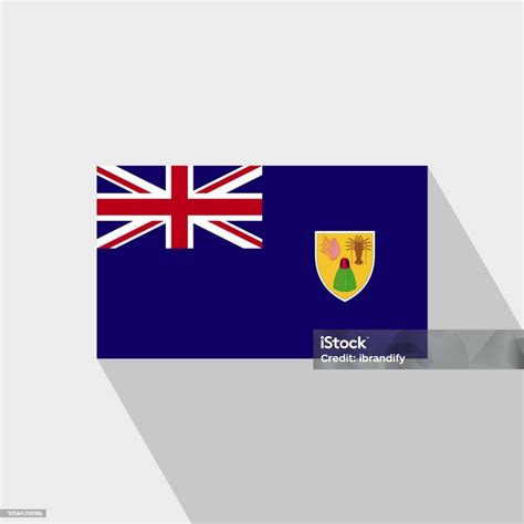 터크스 케이커스 제도 플래그 긴 그림자 디자인 벡터 0명에 대한 스톡 벡터 아트 및 기타 이미지 0명 공란 그림자 Istock
