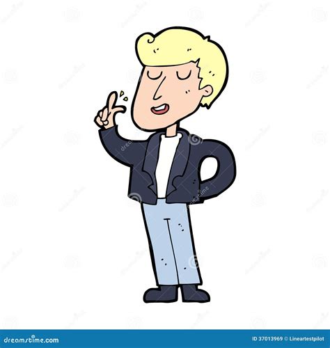 Cartoon Cool Guy Snapping Fingers Stock Vector Illustration Of Design Retro 37013969