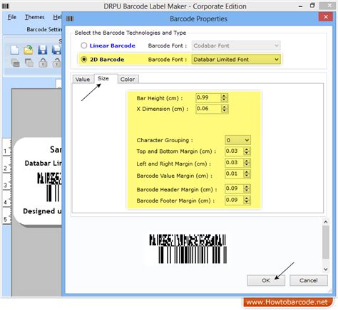 Design Databar Limited Barcode Font Howtobarcode