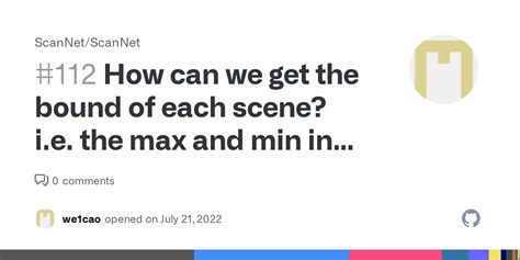 How Can We Get The Bound Of Each Scene Ie The Max And Min In Xyz