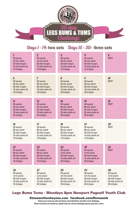 Take Up This 30 Day Legs Bums Tums Challenge In January 2015 To Tone Up