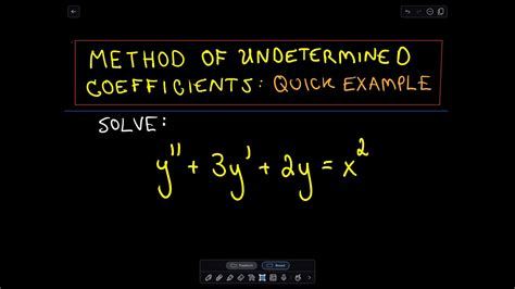 Method Of Undetermined Coefficients Table Vhktx