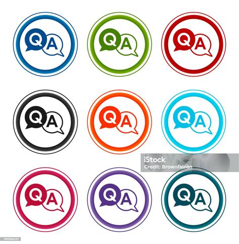 Faq 아이콘 플랫 라운드 버튼 세트 일러스트 디자인 0명에 대한 스톡 벡터 아트 및 기타 이미지 0명 검은색 기포
