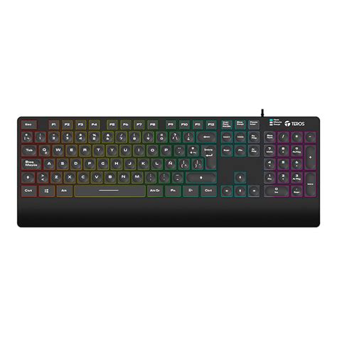 Teclado Gaming Teros TE 4141N Slim Retro Iluminado USB Español