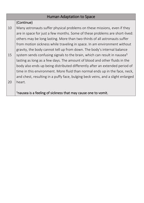 Human Adaptation To Space Part 2 Pdf Medical Health