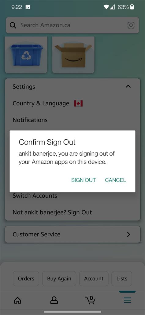 How To Log Out Of The Amazon App Or Website Android Authority