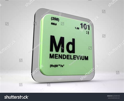 Mendelevium Md Chemical Element Periodic Table Stock Illustration 629449109