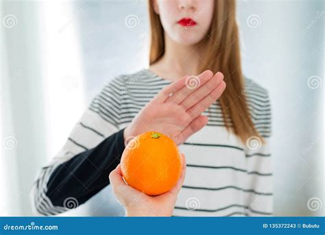 Citrus Fruit Allergy Concept Food Intoleranc Stock Image Image Of