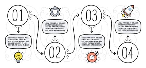 Premium Vector Doodle Infographic Circles With 4 Options Hand Drawn