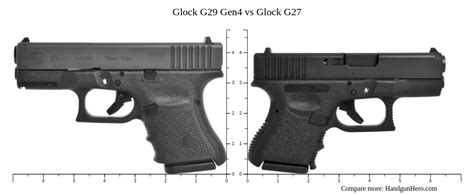 Glock G29 Gen4 Vs Glock G27 Size Comparison Handgun Hero
