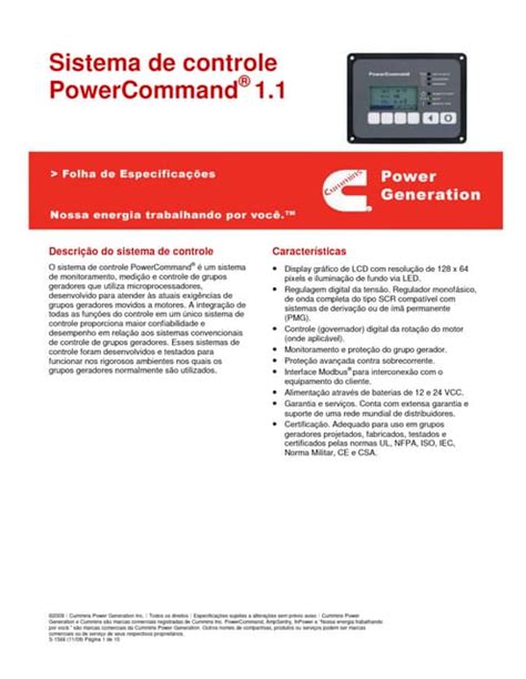 Sistema De Controle Powercommand 11 Manualzzpdf