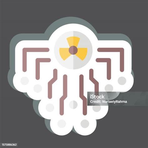스티커 방사선 핵 기호와 관련이 있습니다 심플한 디자인 편집 가능 간단한 그림 가연성에 대한 스톡 벡터 아트 및 기타 이미지 가연성 경계 표지 과학 Istock