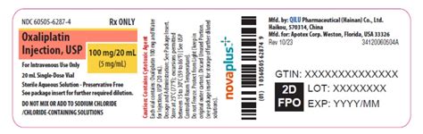 Dailymed Oxaliplatin Injection Solution