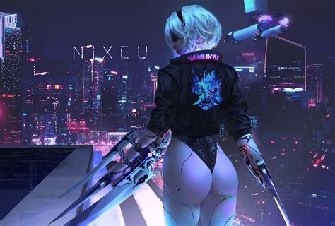 B And Pod Nier And More Drawn By Nixeu Danbooru