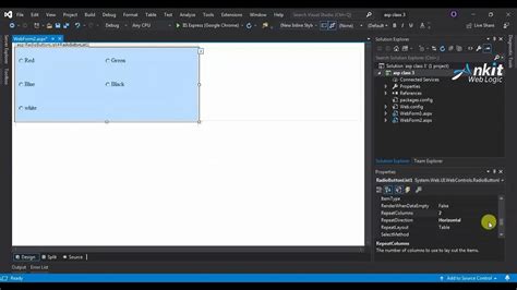 Aspnet Radiobutton List Youtube