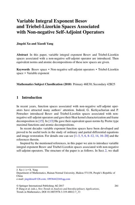 Pdf Variable Integral Exponent Besov And Triebel Lizorkin Spaces