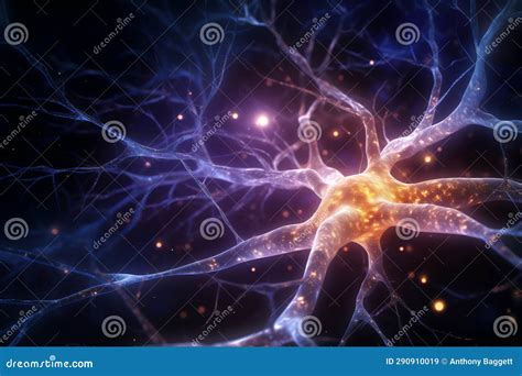 Brain Neurons Are Cells That Transmit Electrical Signals Stock Illustration Illustration Of